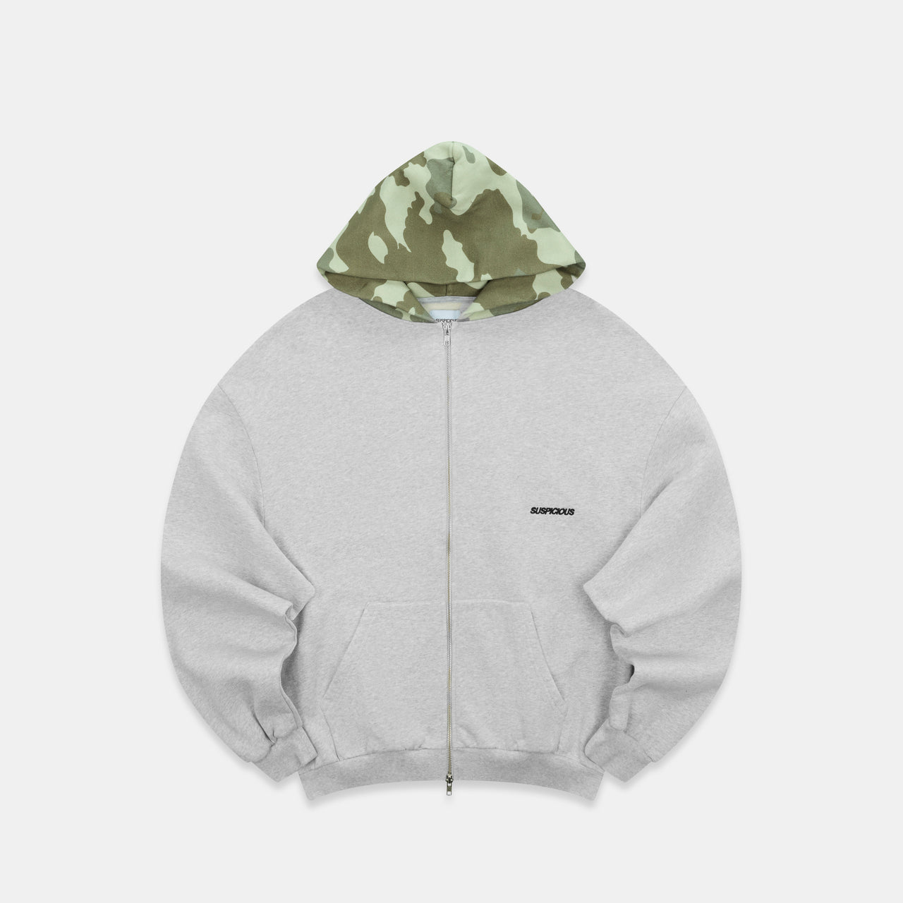 Essentials Zip-Up Hoodie - Neutral Heather – Suspicious Antwerp