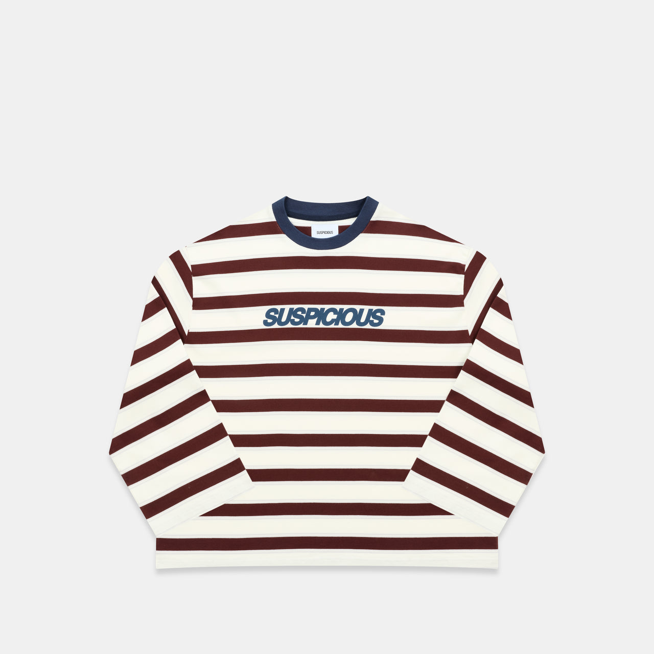 Striped Longsleeve - Natural & Red – Suspicious Antwerp