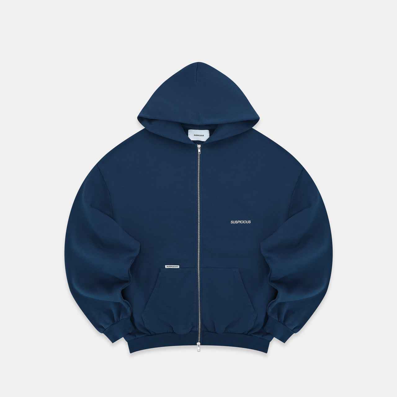 The Essentials Zip-Up Hoodie - Navy – Suspicious Antwerp