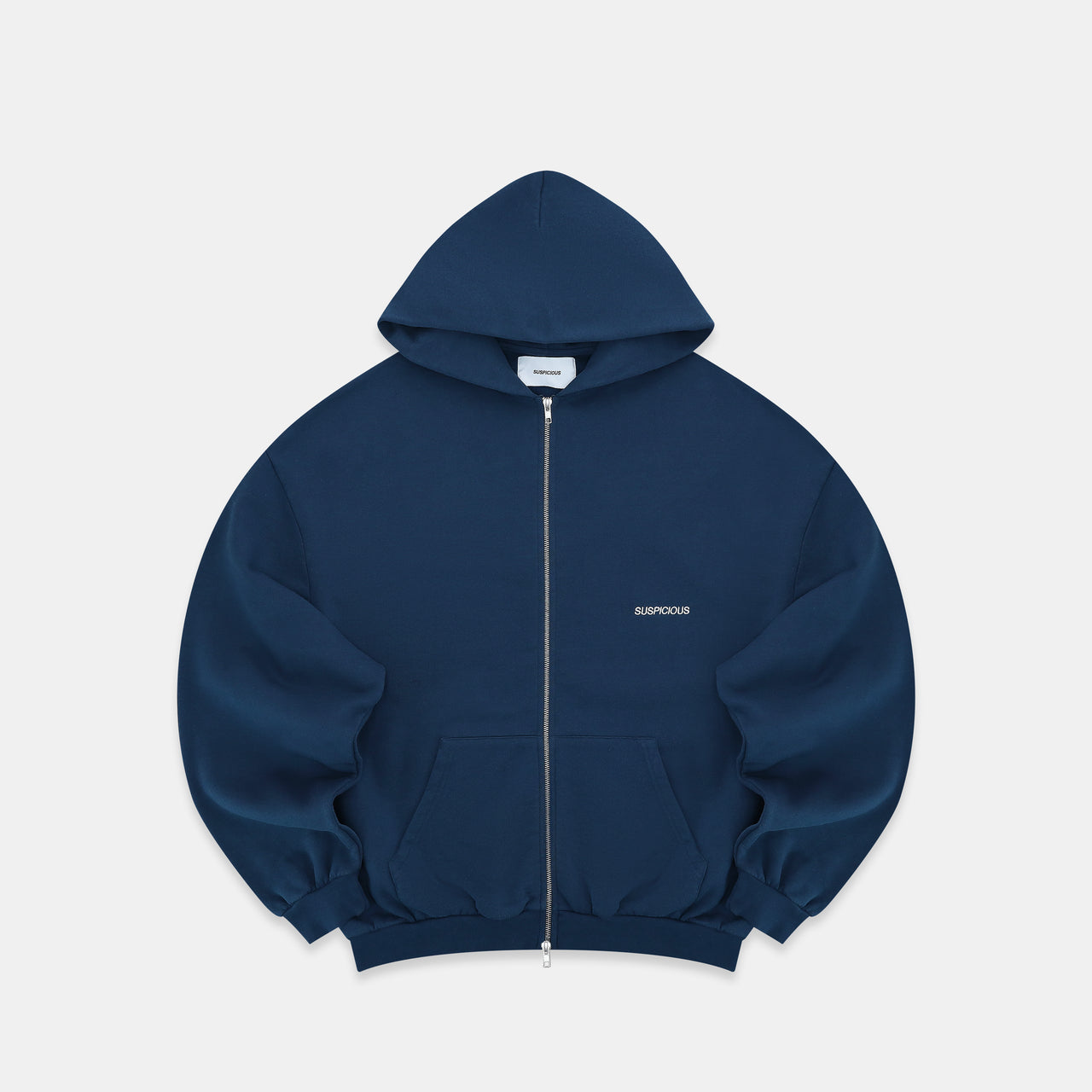 The Essentials Zip-Up Hoodie - Navy – Suspicious Antwerp