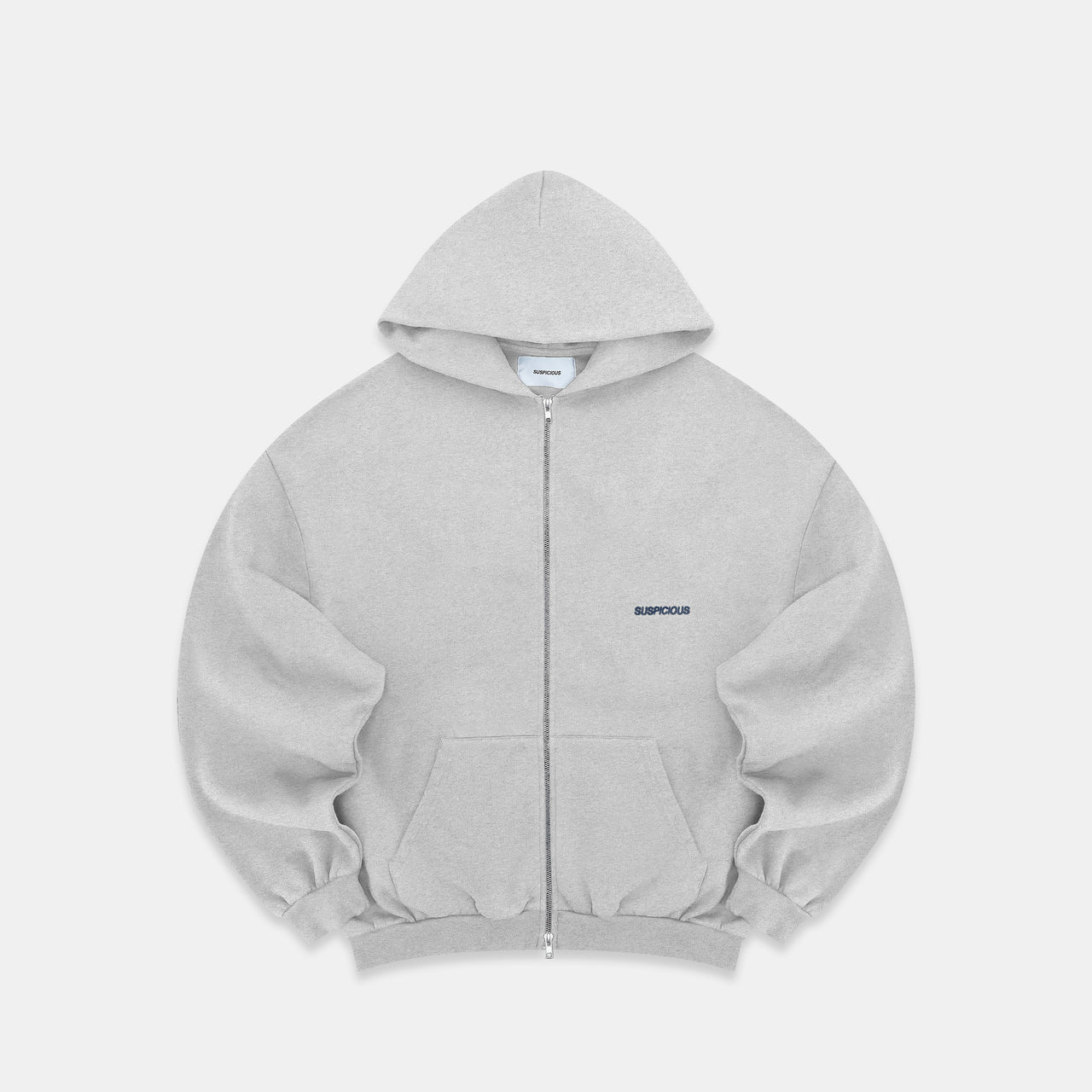 The Essentials Zip-Up Hoodie - Neutral Heather – Suspicious Antwerp