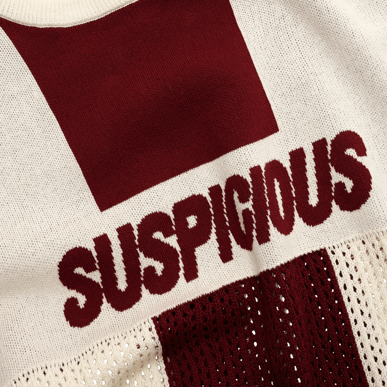 Knitted Football Jersey - Natural Burgundy – Suspicious Antwerp