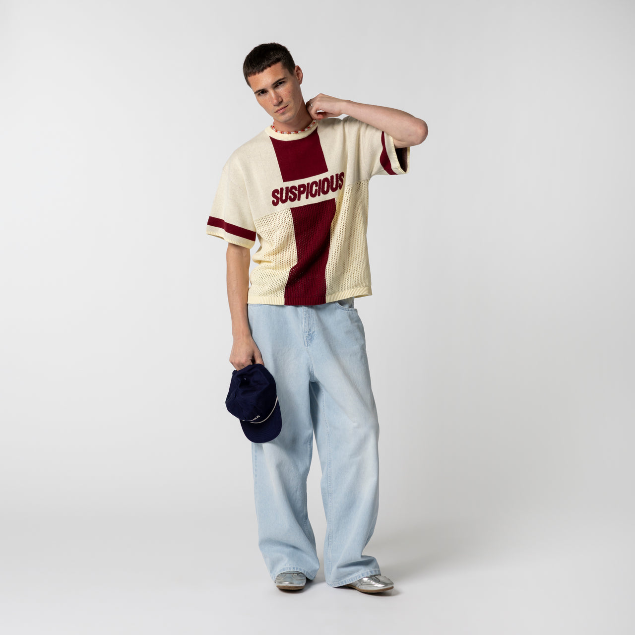 Knitted Football Jersey - Natural Burgundy – Suspicious Antwerp