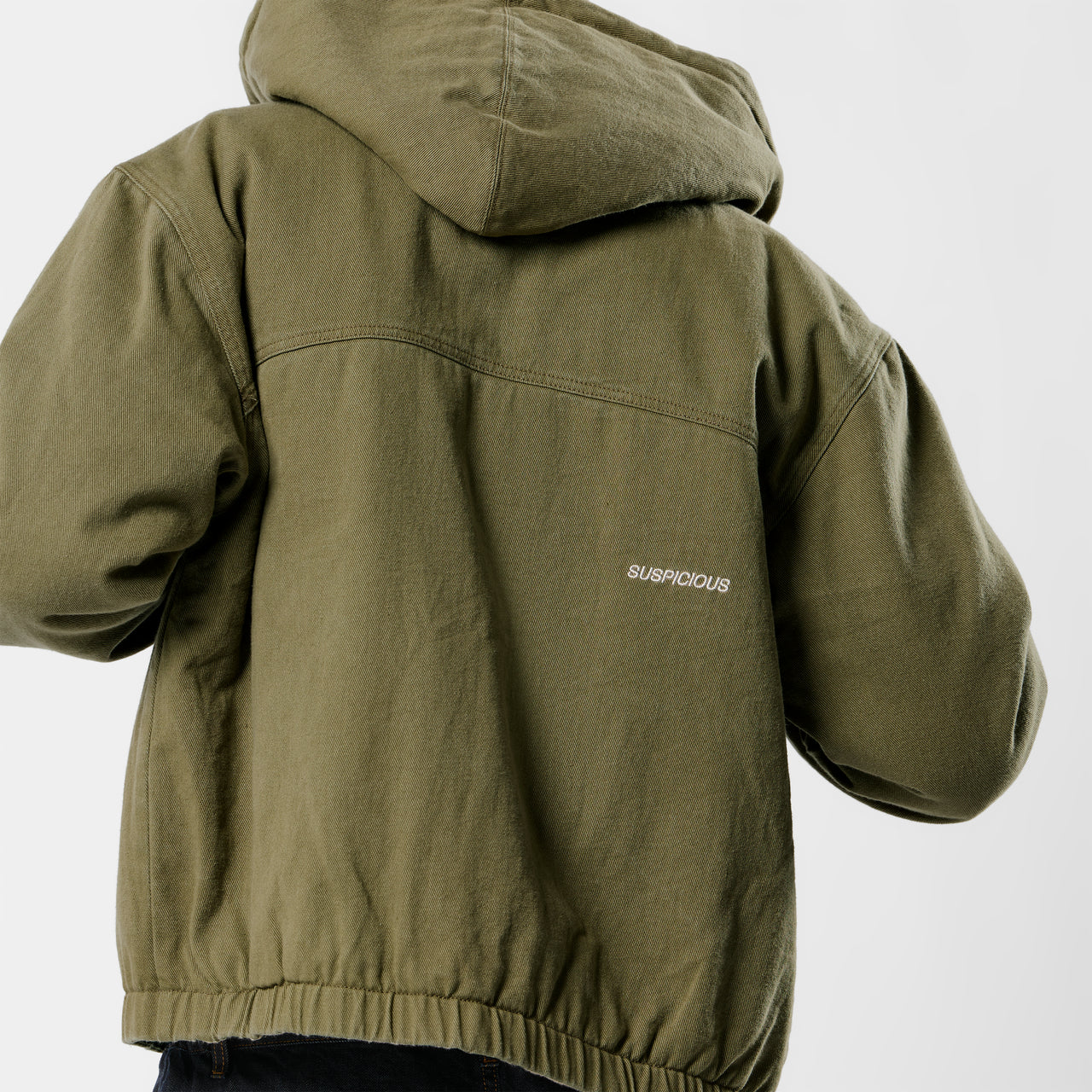 Reversible Canvas Hooded Jacket - Lichen Green – Suspicious Antwerp