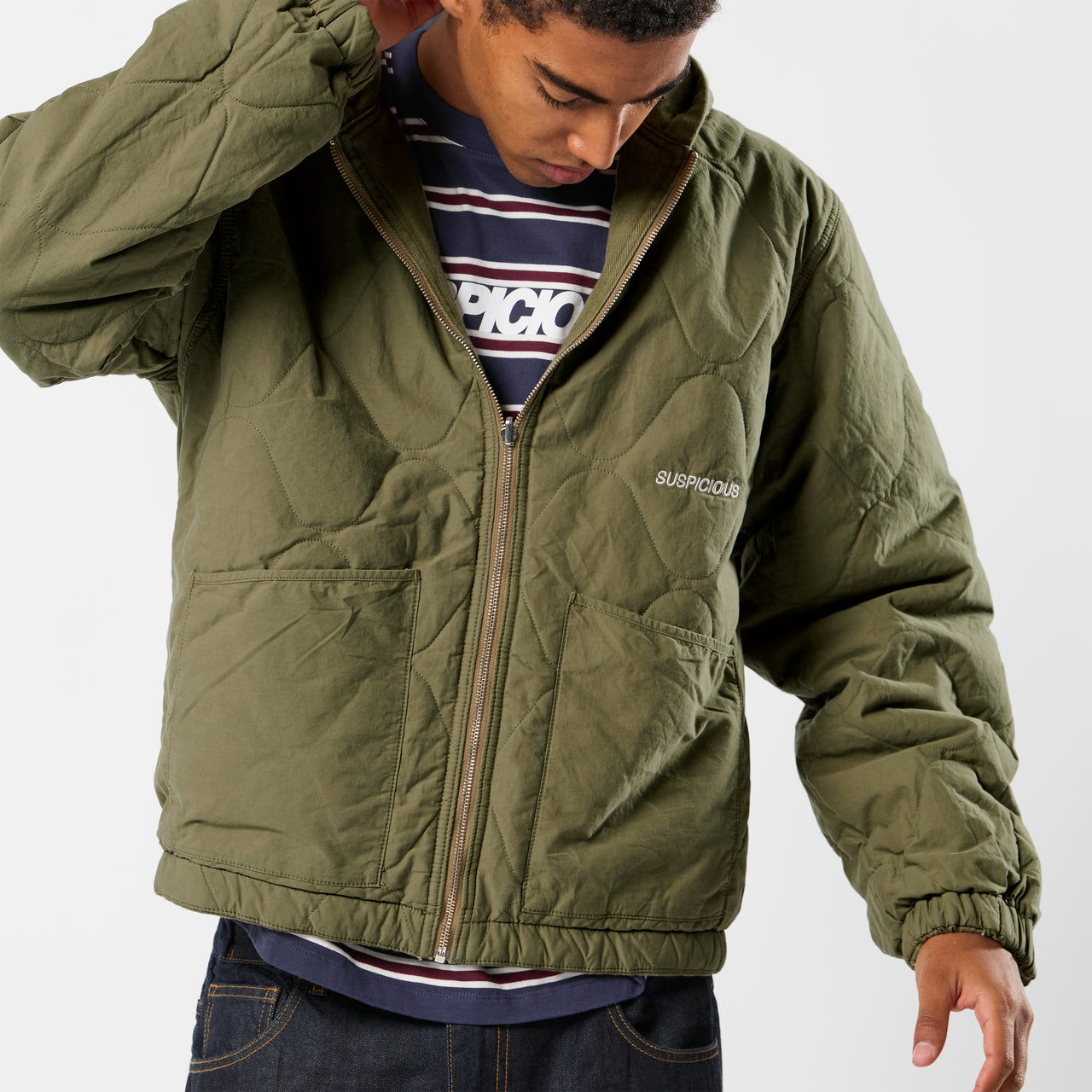 Reversible Canvas Hooded Jacket - Lichen Green – Suspicious Antwerp