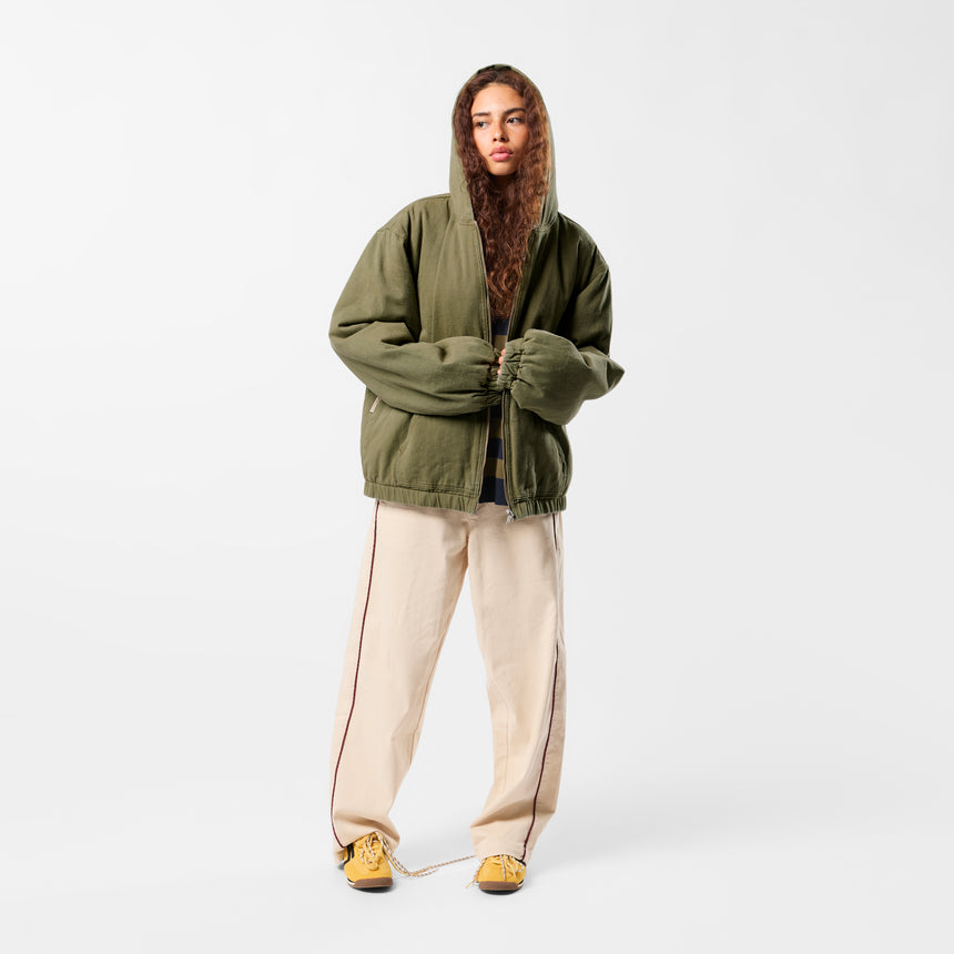 Reversible Canvas Hooded Jacket - Lichen Green – Suspicious Antwerp