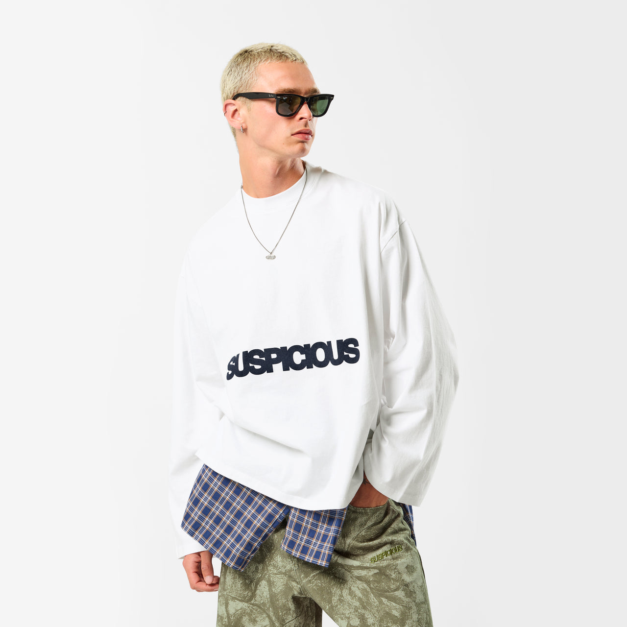 Solid Longsleeve - White – Suspicious Antwerp