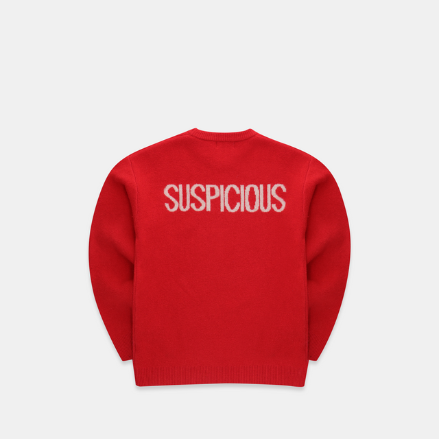 The Suspicious Knitted Sweat - Red – Suspicious Antwerp